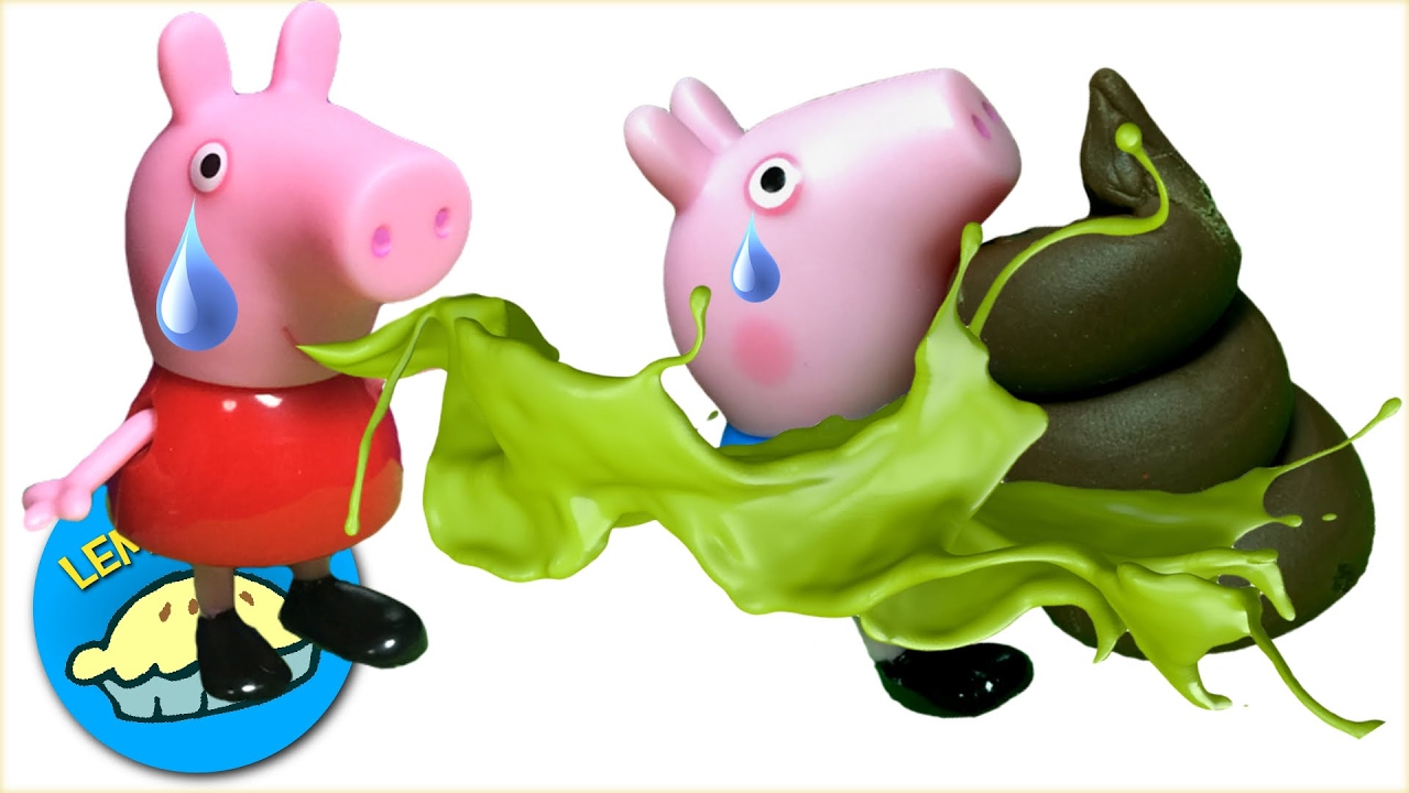 Peppa Pig Play-Doh Stop-Motion: BBQ Time Poo and Vomit Party with ...