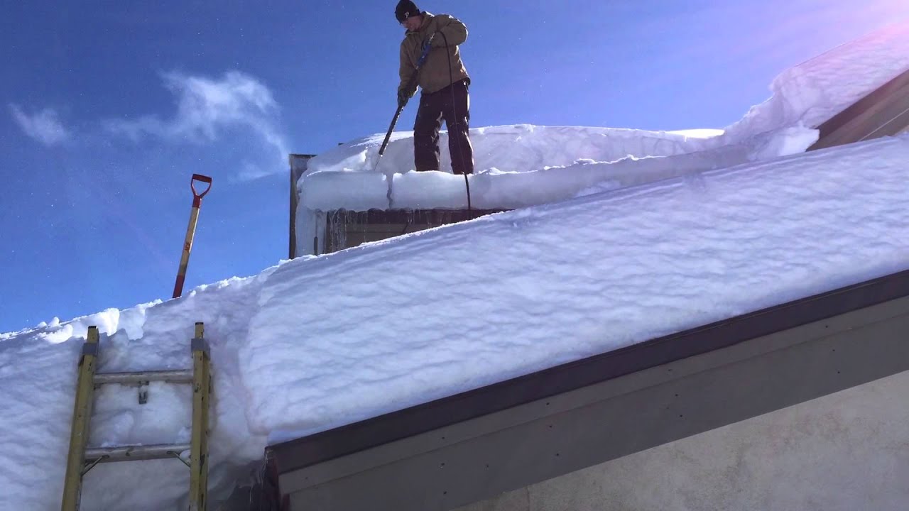 Steam Ice Dam Removal - YouTube
