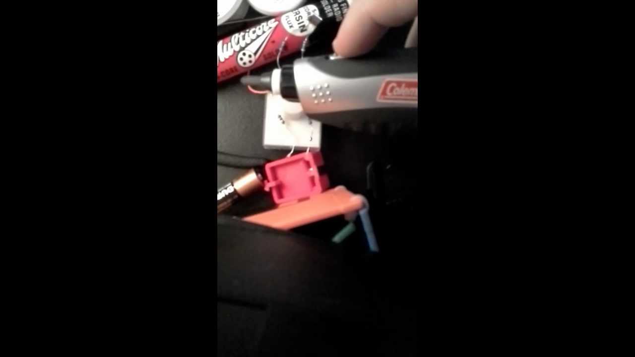 Coleman Cold Heat Soldering Iron In Action - YouTube