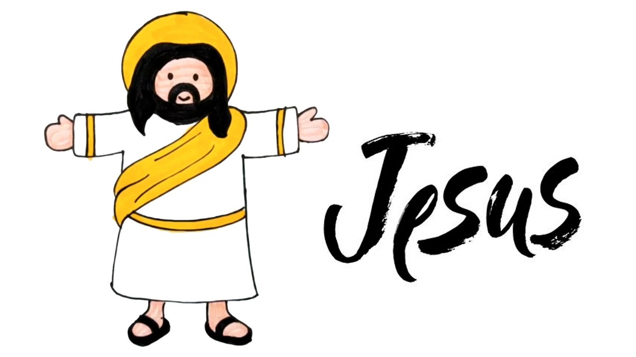 How to Draw Jesus | Jesus Drawing Simple & Easy | Draw Dots - YouTube