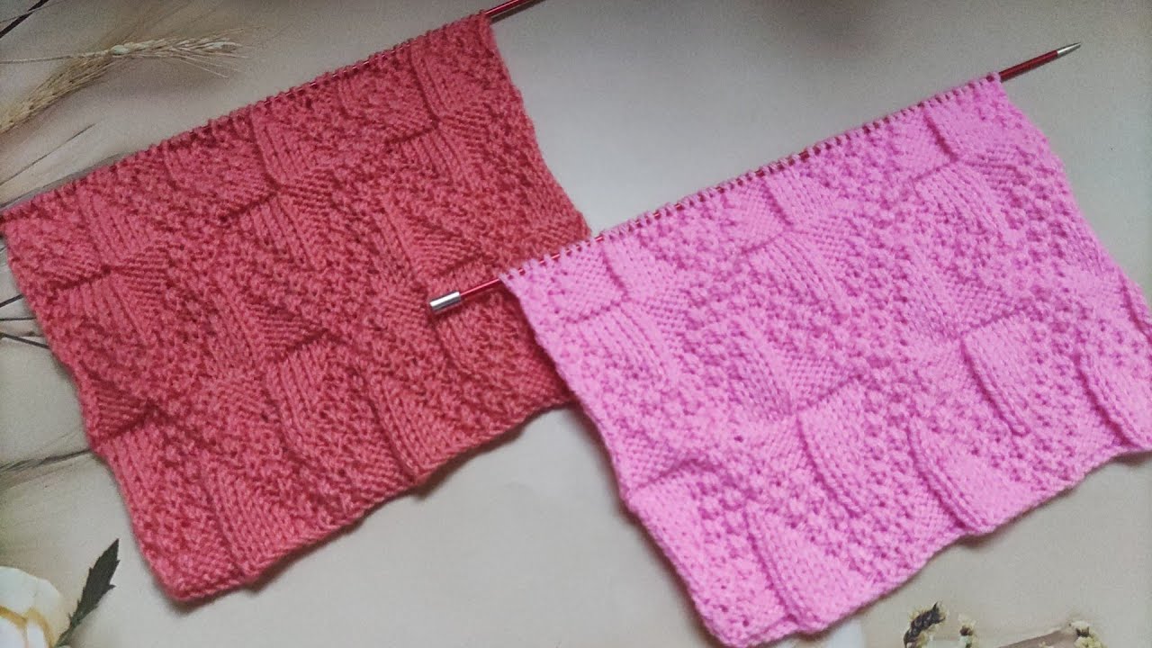 Relief Diamond Stitch| Relief-Rautenmuster stricken| Punto Rombi in ...