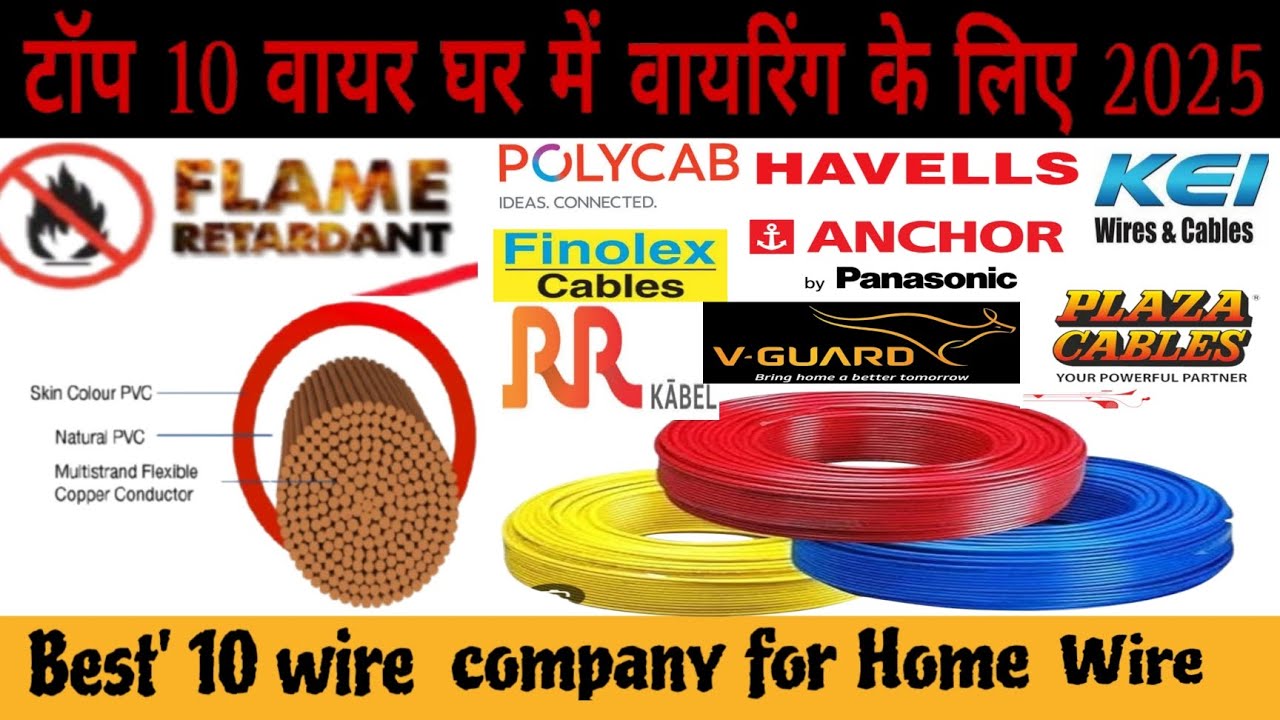Best Wire for house wiring in India 2025 | Top 10 wire company for Home ...