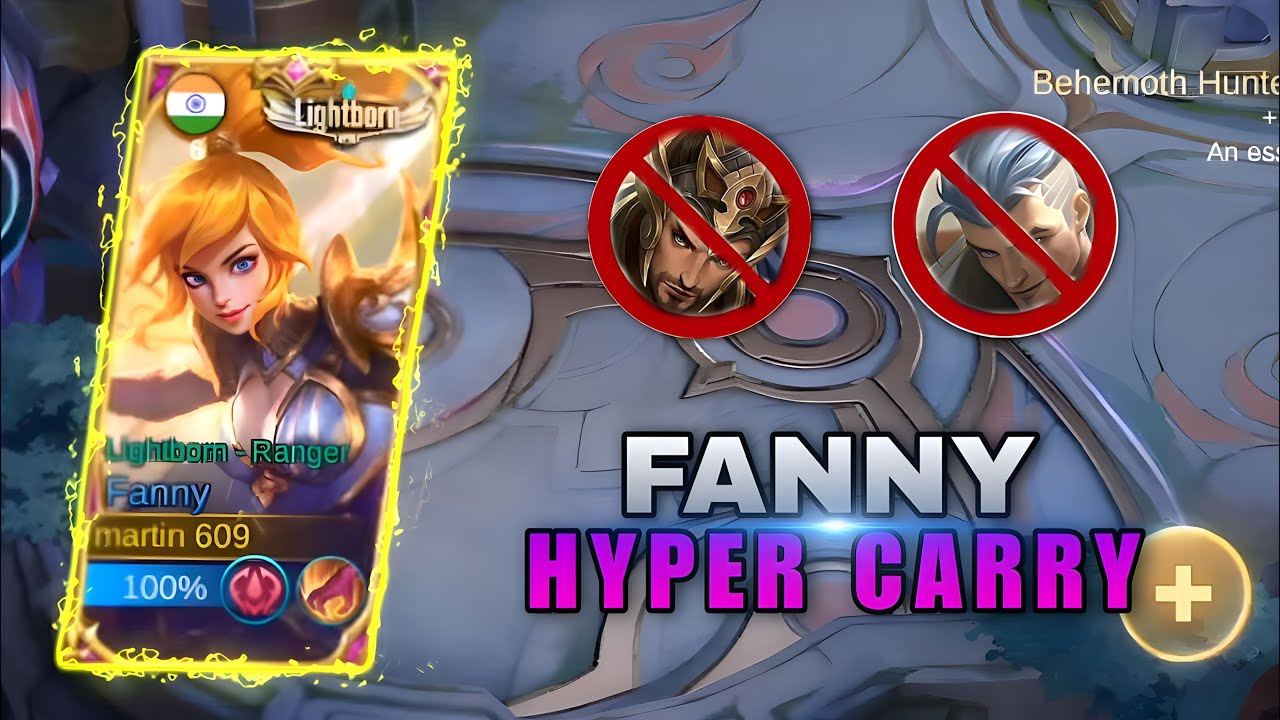 FANNY HYPER CARRY SOLO RANK BEST BUILD AND EMBLEM SET 2023 | FANNY ...
