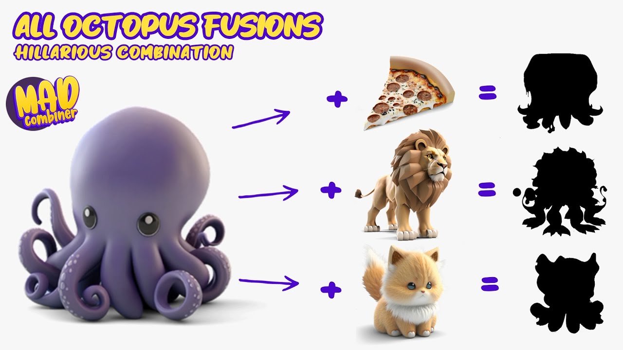 Octopus Combination! super hillarious fusion, Animash gameplay ...