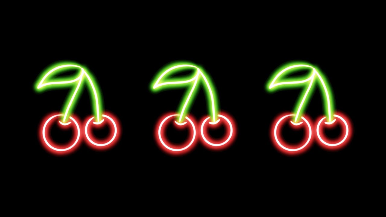 Triple Cherries Neon Sign Screensaver - YouTube