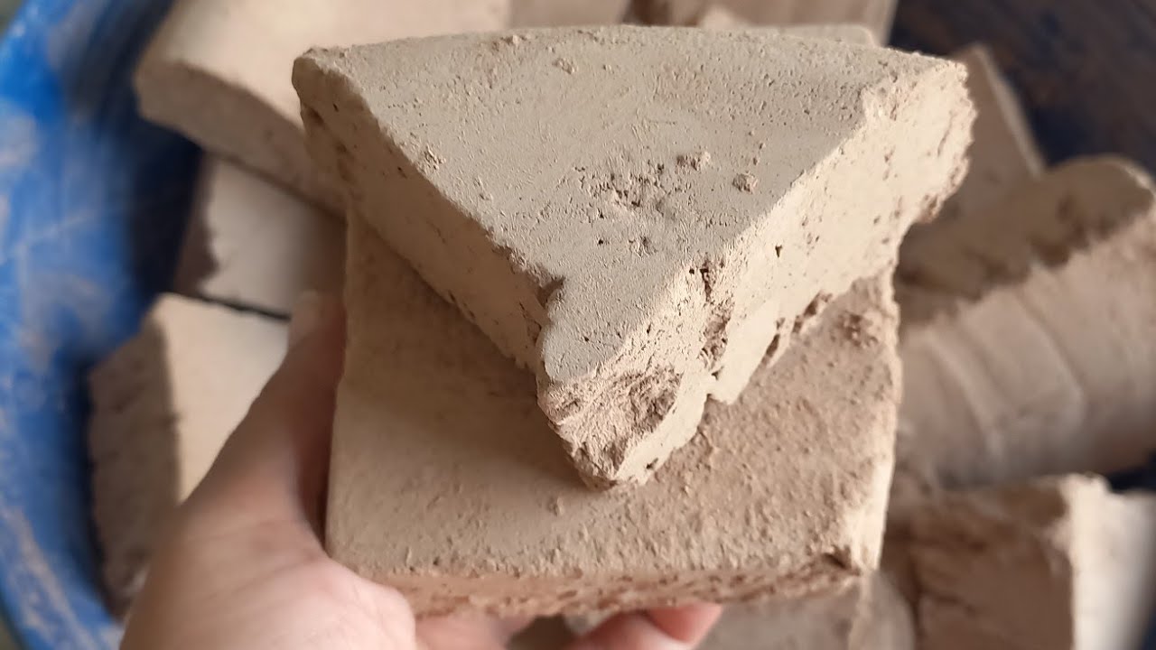 Pure clay dirt blocks crumbling | oddly satisfying - YouTube