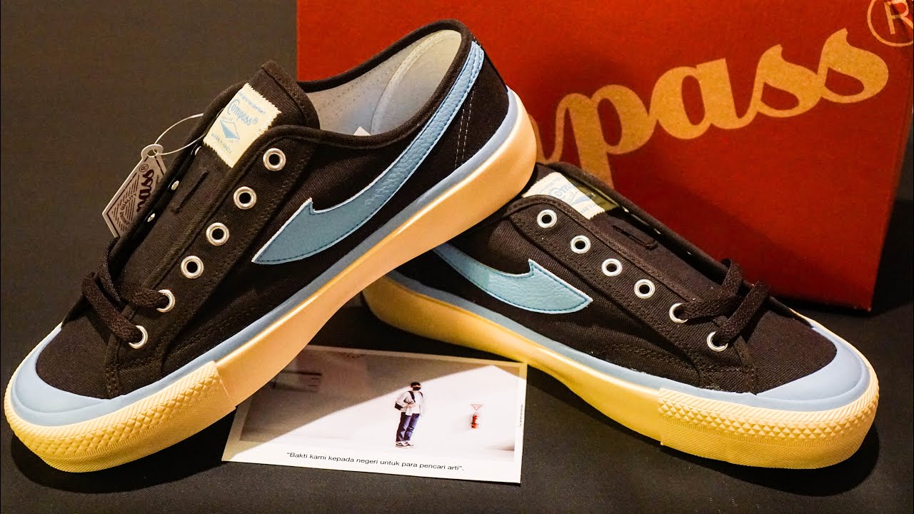 Review Sepatu Lokal Compass Gazelle Choco Ice Blue Seasonal - YouTube