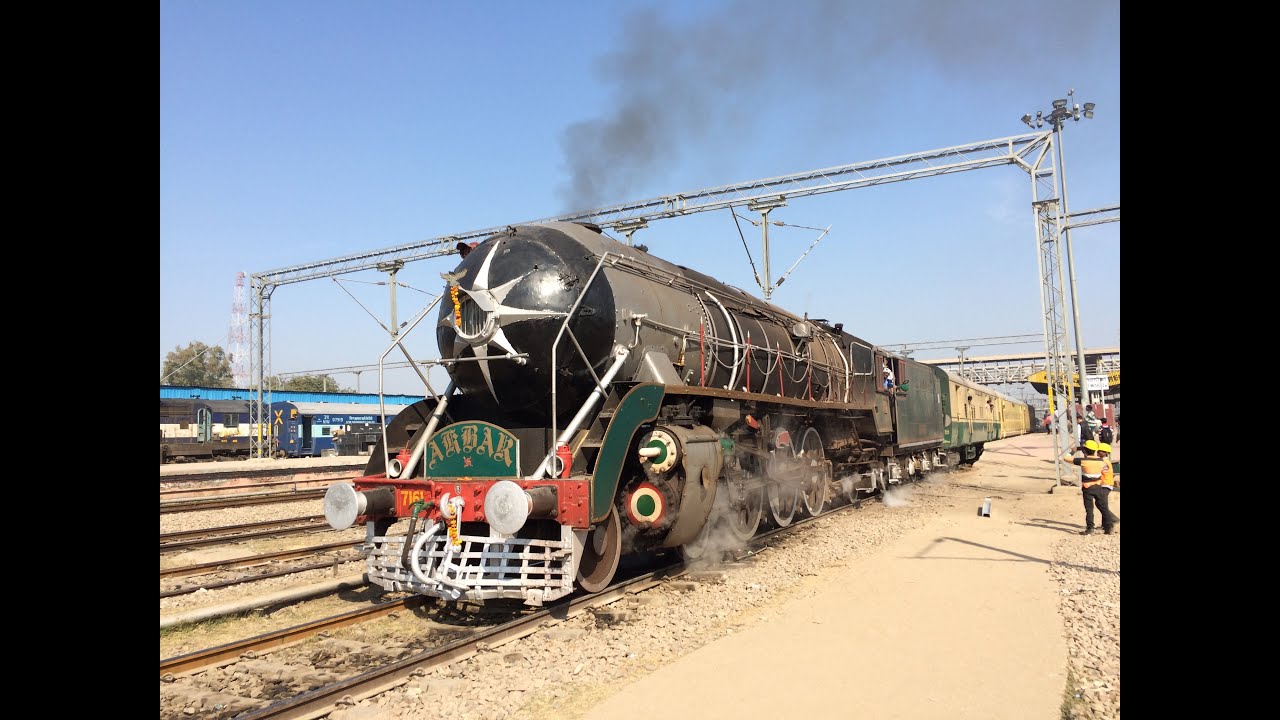 [2015] Steam Engine WP 7161 Akbar hauled Steam Express departs Rewari ...