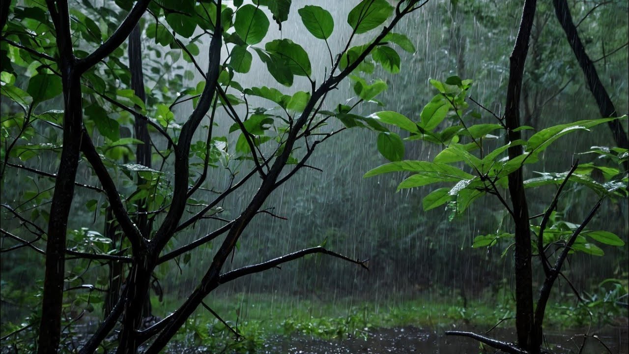 Calm Night Rain Sounds for Relaxation & Sleep | Peaceful Rain Ambience ...
