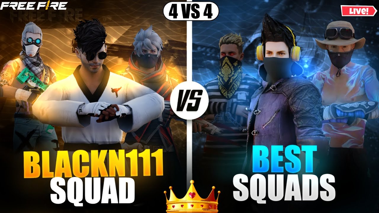 4VS4 ⚡ SQUAD VS SQUAD || WITH BEST SQUADS 💥 || FREE FIRE LIVE TELUGU🔥# ...