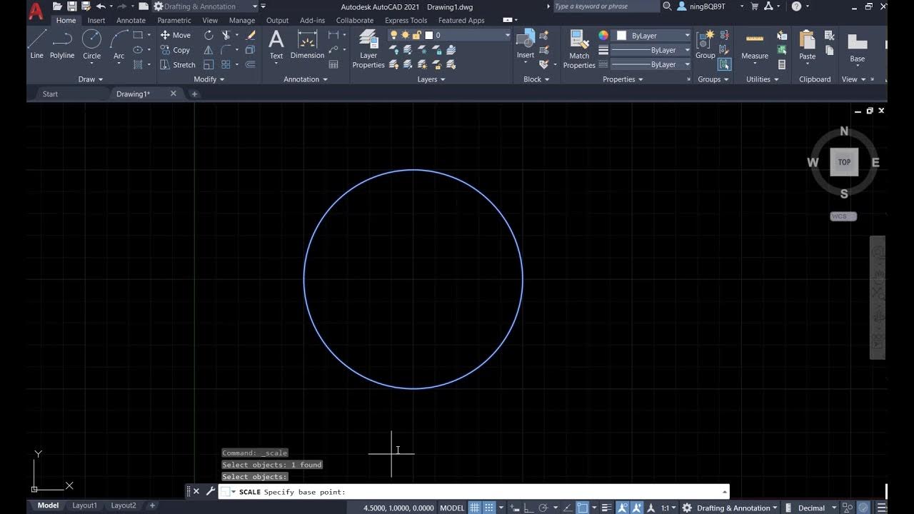 AutoCAD 2021 Tutorial: how to use Scale tool? - YouTube