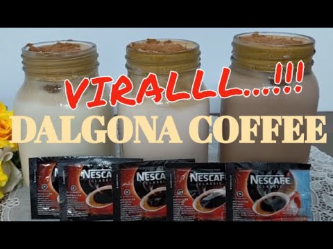 DALGONA COFFEE VIRAL TANPA MIXER,BOTOL BEKAS PUN JADI,PASTI KETAGIHAN ...