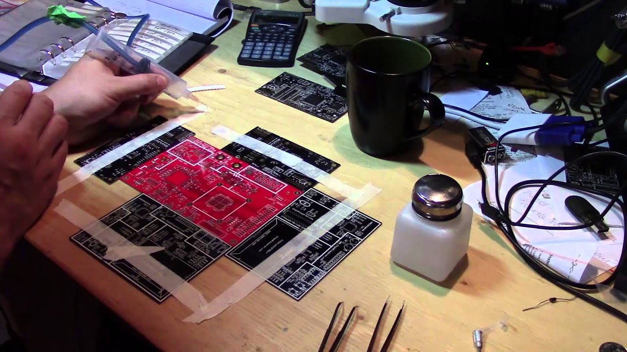 Complete PCB Hand Assembly (FPGA in BGA Package + reflow) - YouTube