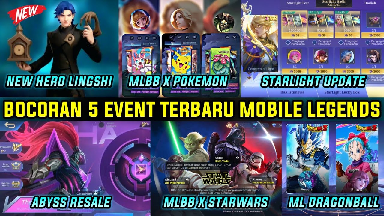 BOCORAN 5 EVENT TERBARU MOBILE LEGENDS - EVENT MLBB POKEMON, MLBB ...