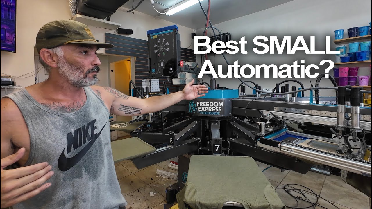 BEST small auto screen printing press? Workhorse Freedom Express - YouTube