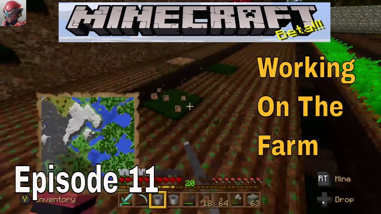 Minecraft Beta Survival Episode 11 Working on the Farm - YouTube