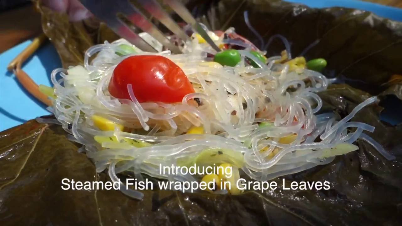 Steamed Fish in Grape Leaves - YouTube