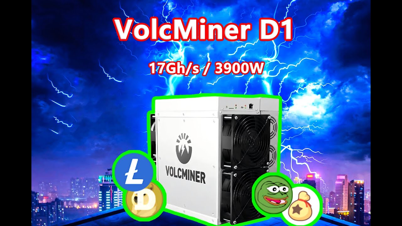 VolcMiner D1 17G Litecoin Dogecoin BELL Asic Miner - YouTube