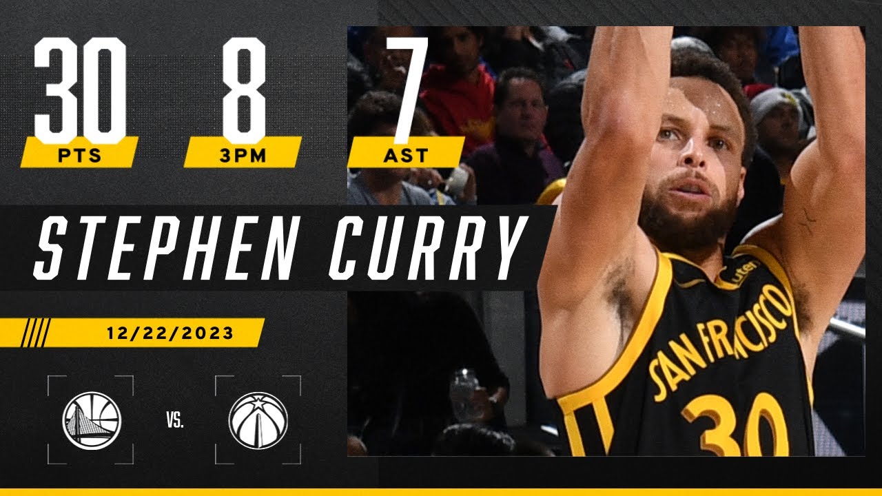 Steph Curry RED HOT from deep in Warriors’ win vs. Wizards | NBA on ...