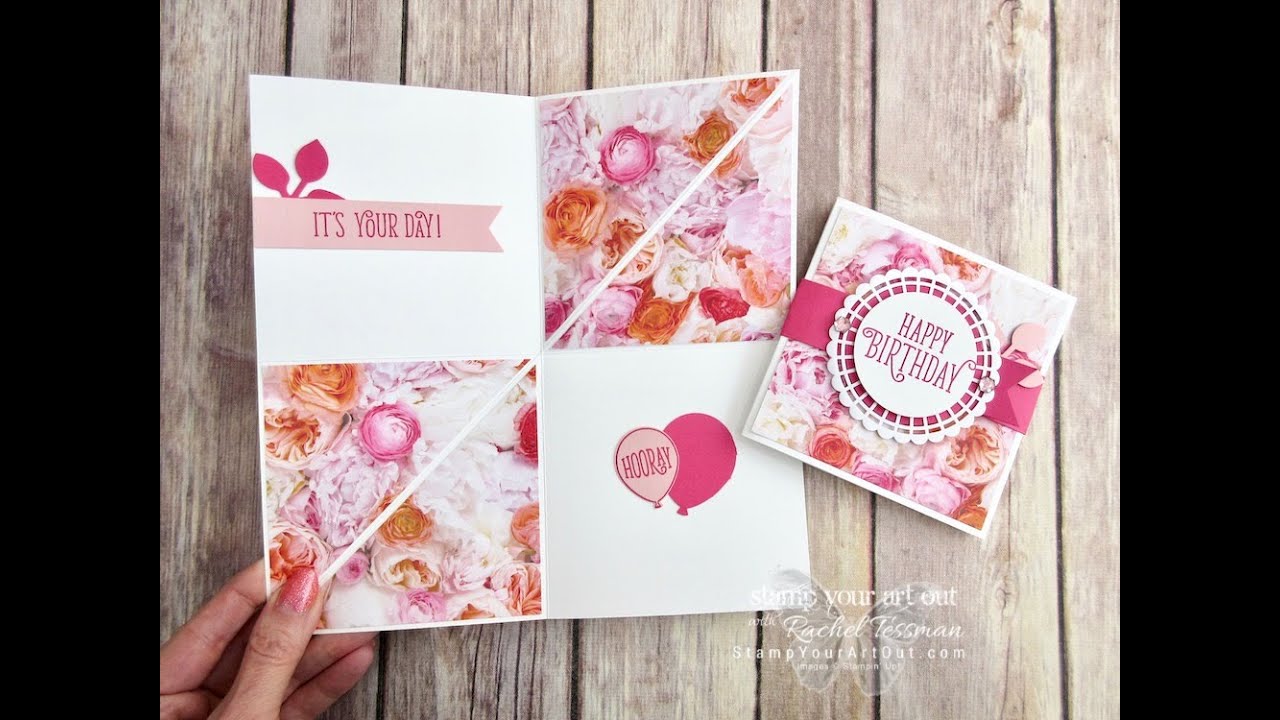 Petal Promenade Ori Base Fold Card - YouTube