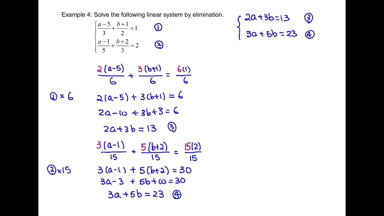 Math 10 1_3 Solving Linear System by Elimination - YouTube
