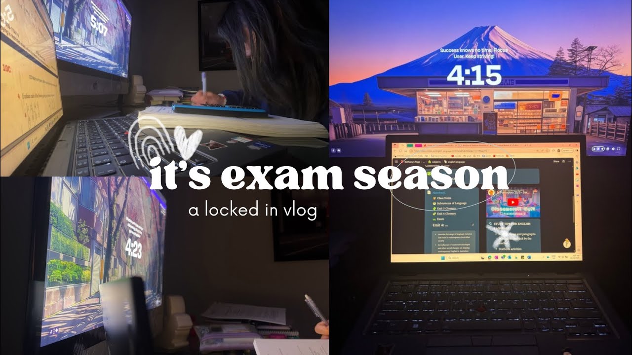 lock in and cram for exams with me : ̗̀ - YouTube