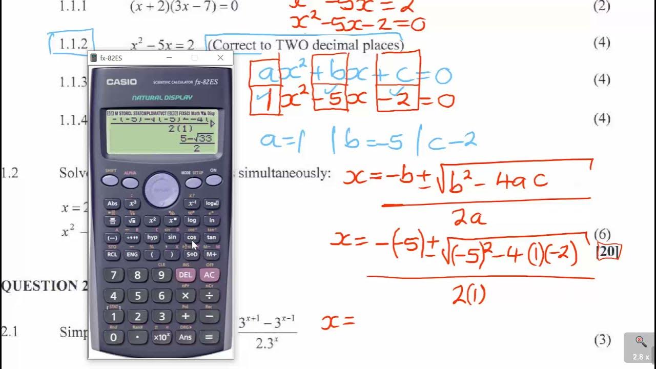 Mathematics Revision on Algebra Question 1: A Must Watch For Grade 11 ...