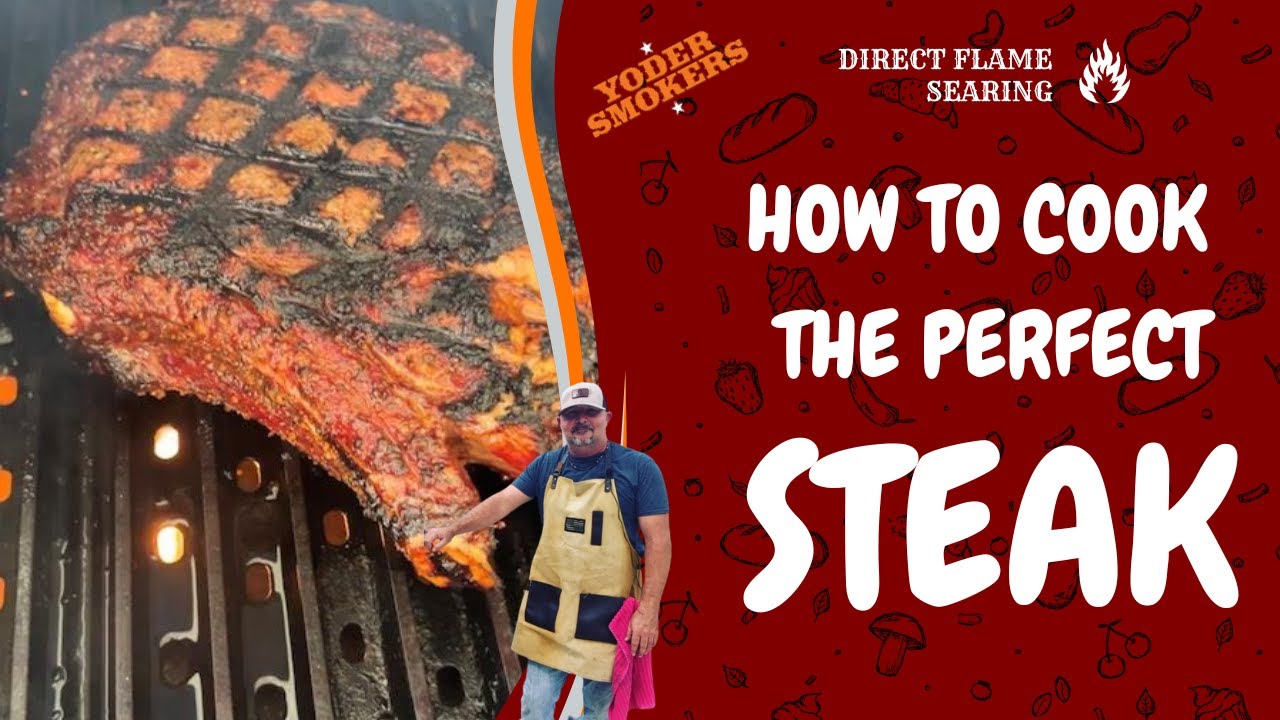 Amazing Reverse Seared Cowboy Steak Over A Direct Flame On A Pellet ...