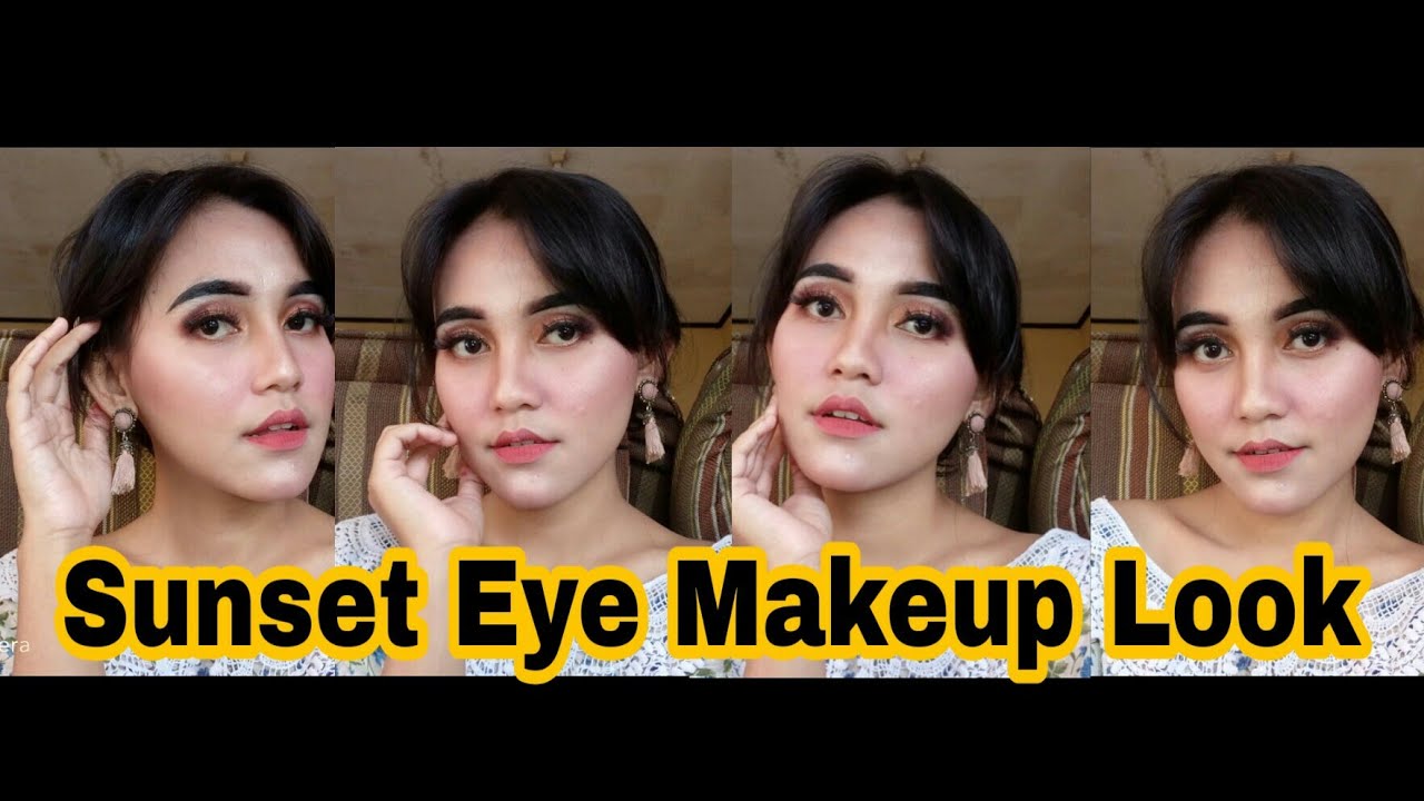 Tutorial Sunset Makeup Look Pakai Produk Murah - YouTube