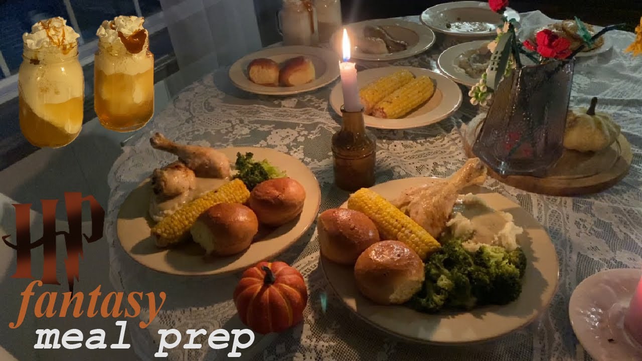 making a hogwarts feast for two - YouTube