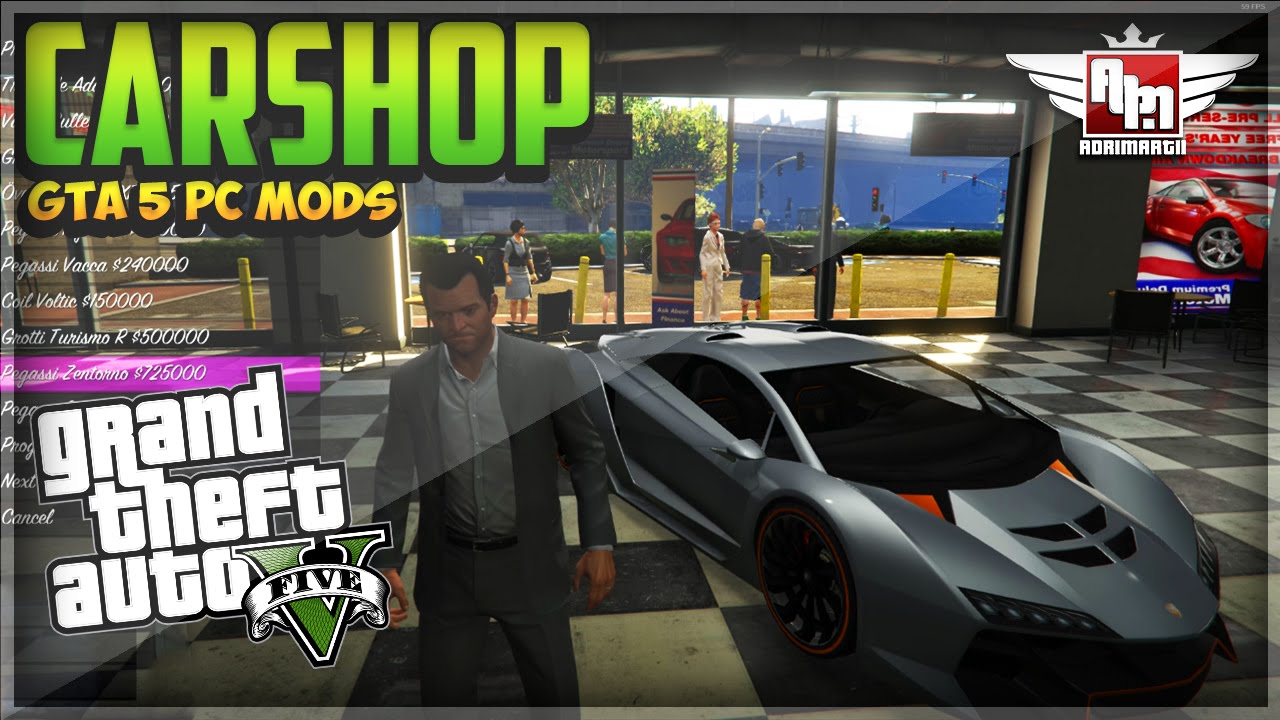 GTA 5 PC MODS : PREMIUM DELUXE MOTORSPORT CAR SHOP - YouTube