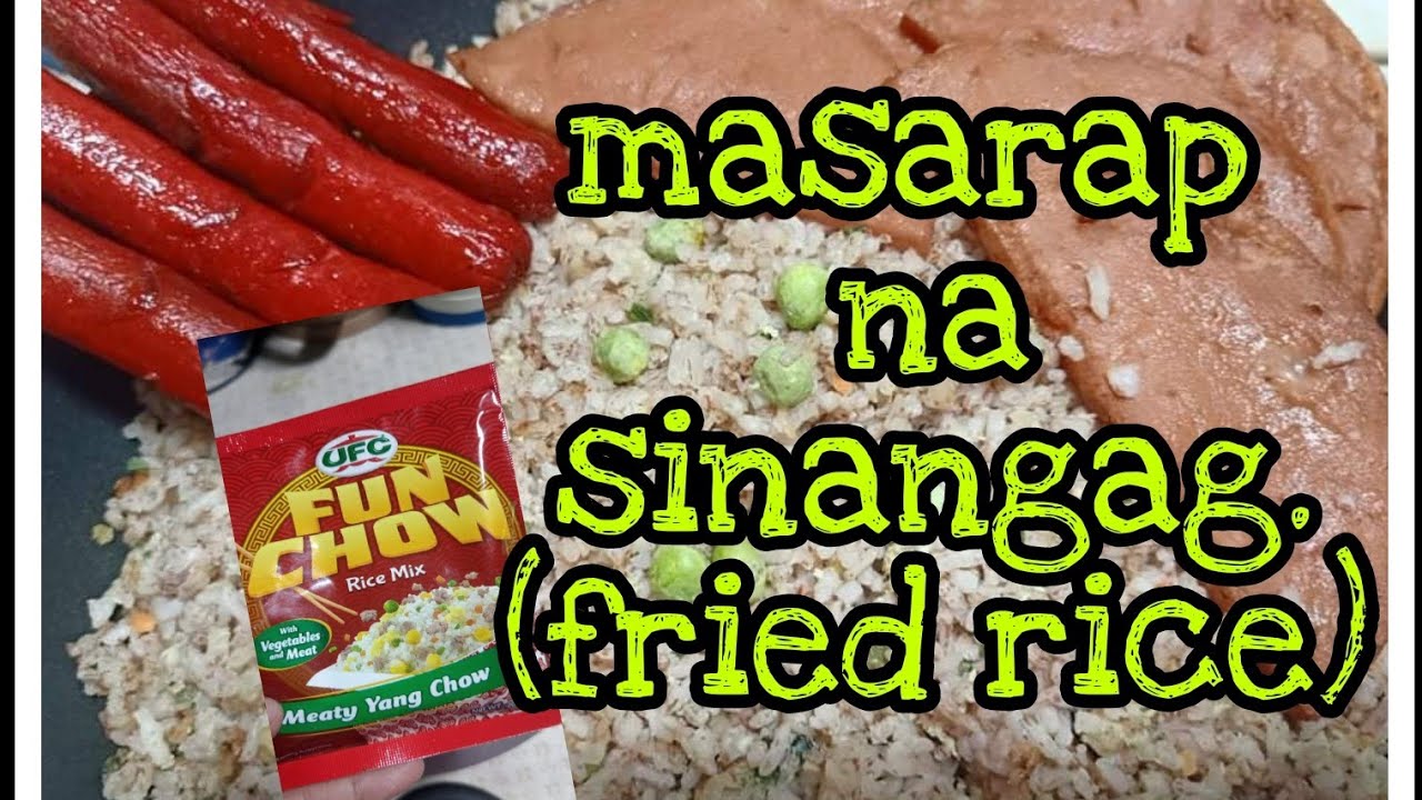 Masarap na sinangag (fried rice with fun chow rice mix ) try it. - YouTube