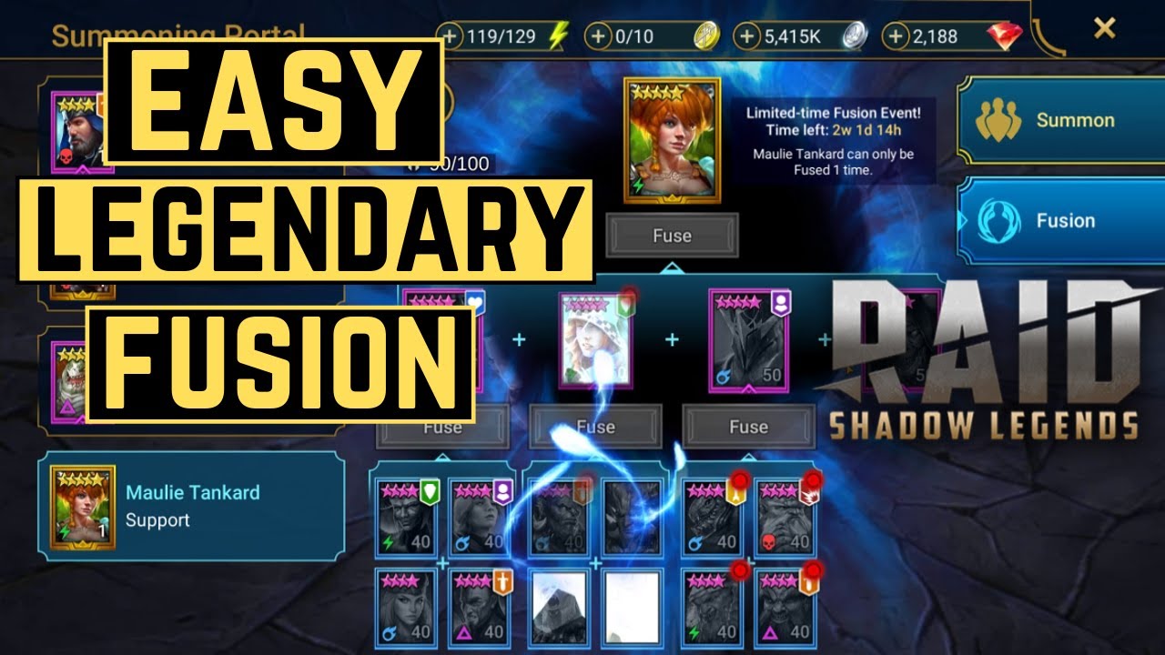 LEGENDARY FUSION EASY? - RAID SHADOW LEGENDS - YouTube