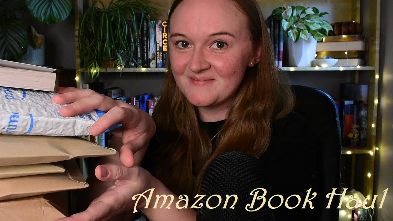 ASMR Amazon Book Haul 📗 gentle finger tapping and book asmr - YouTube