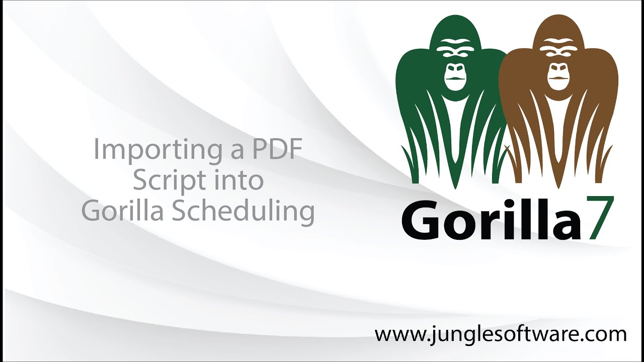 Import a PDF Script into Gorilla Scheduling - YouTube