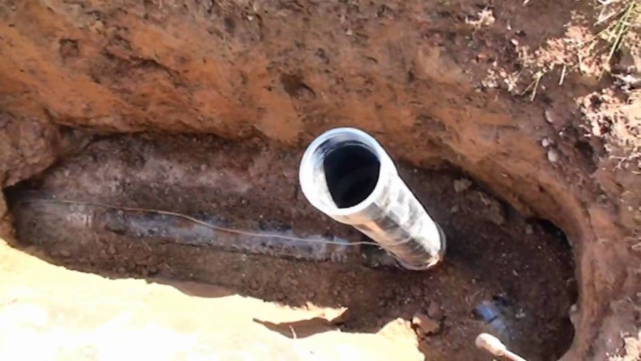 Plumbing Inspection - Bored Sanitary Sewer Line - YouTube