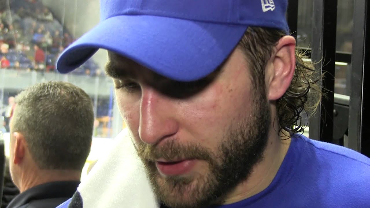 Luke Witkowski First Period Intermission Interview I Syracuse vs ...