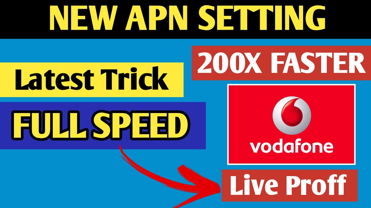 Vodafone New APN Setting | Fast Internet Apn Setting | 5G Speed APN ...