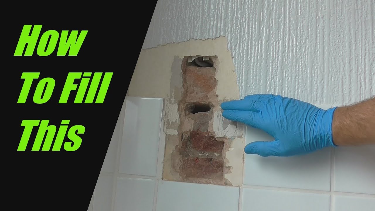 How To Fill Electrical Chases Set A Wall Tile And Patch Wallpaper - YouTube