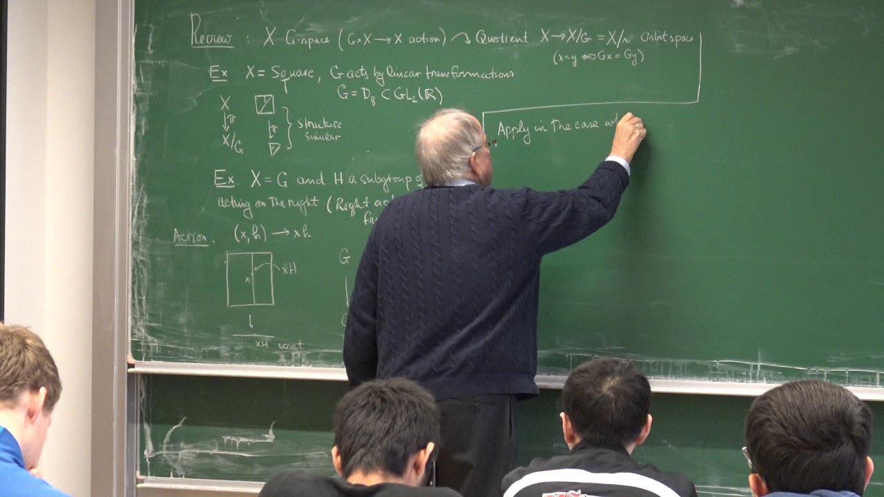 Symmetry in Modern Geometry – Lecture 8 – Prof. Dr. Alan Huckleberry ...