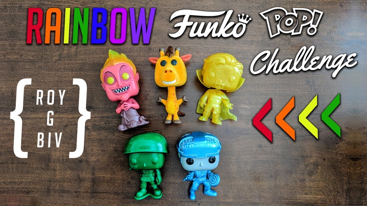 Every Color of Funko Pop! (Rainbow Funko Pop Challenge) - YouTube