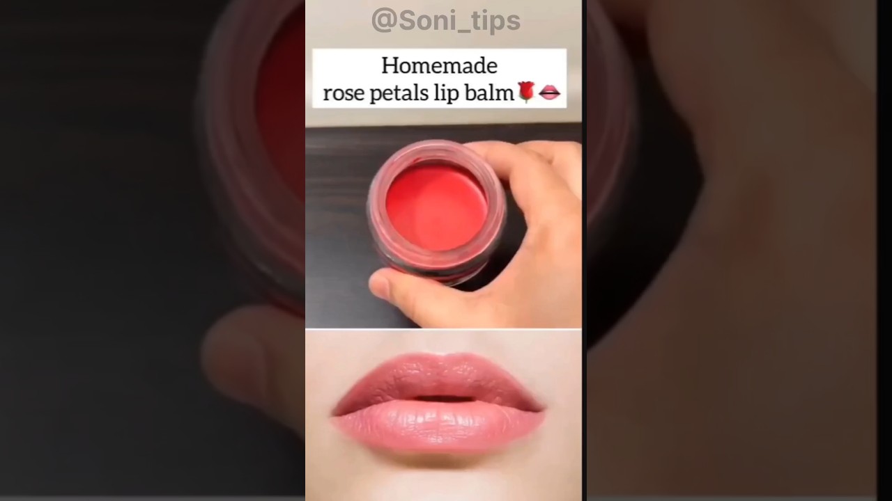 homemade Rose petals lip balm for pink and soft lip| #lipbalm # ...