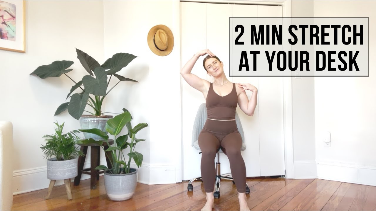 2 Min Stretch At Your Desk - YouTube