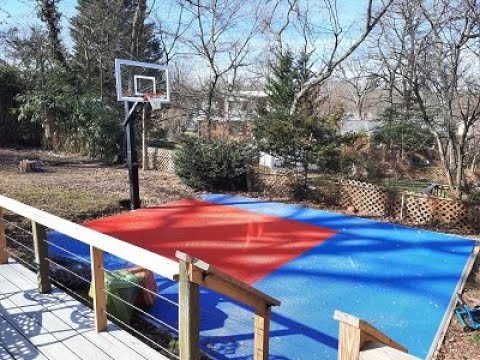 DIY Sport Court Basketball on Gravel Base - YouTube