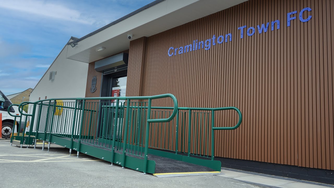 Modular Ramp Installation - Cramlington Town Football Club - YouTube