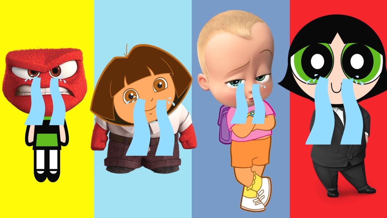 Wrong Heads Boss Baby, Dora, Anger, Buttercup Finger Family Nursery ...