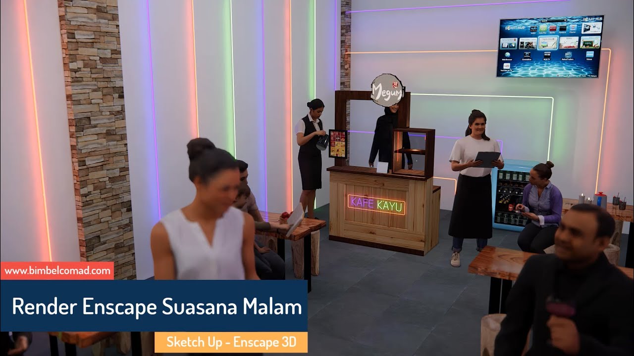 Sketch Up - Enscape 3D - Cara Render Suasana Malam - YouTube