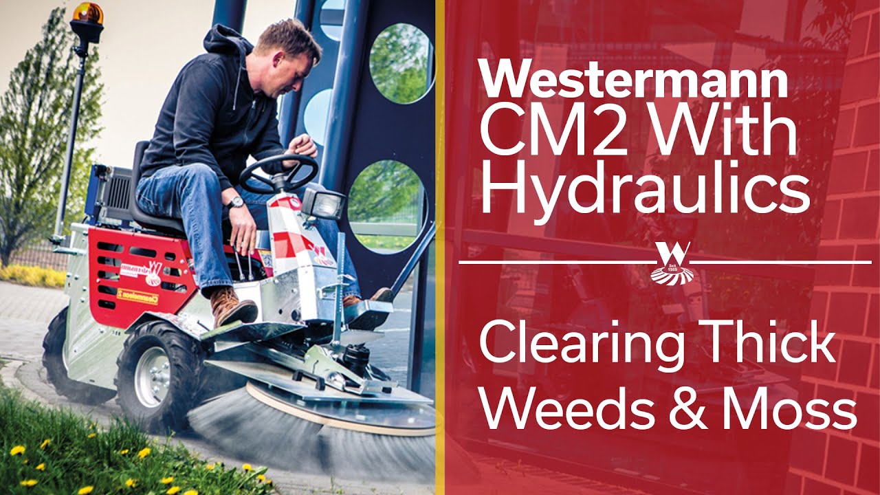 Thick Weed and Moss Removal with the Westermann CM2 - YouTube