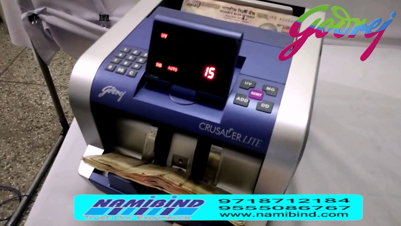 godrej cash counting machine wholesale price in delhi - YouTube