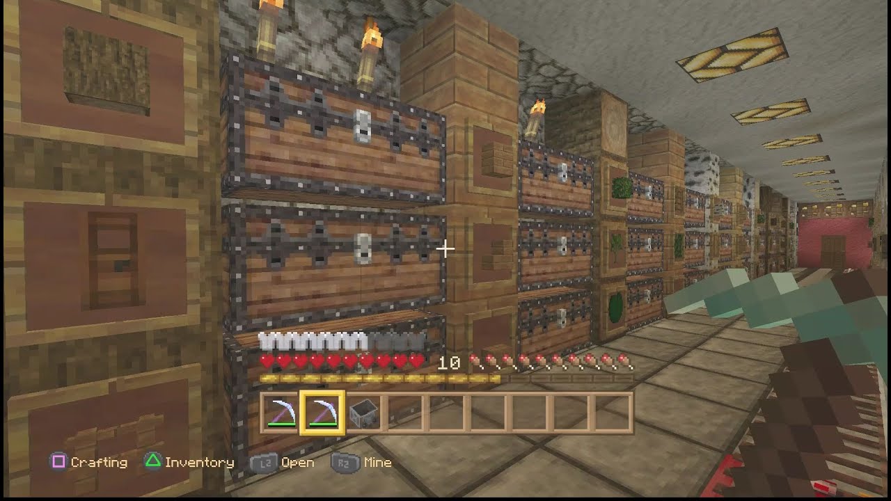 Minecraft PS4 - Wood, Trees & Plants Storage Room [0129] - YouTube